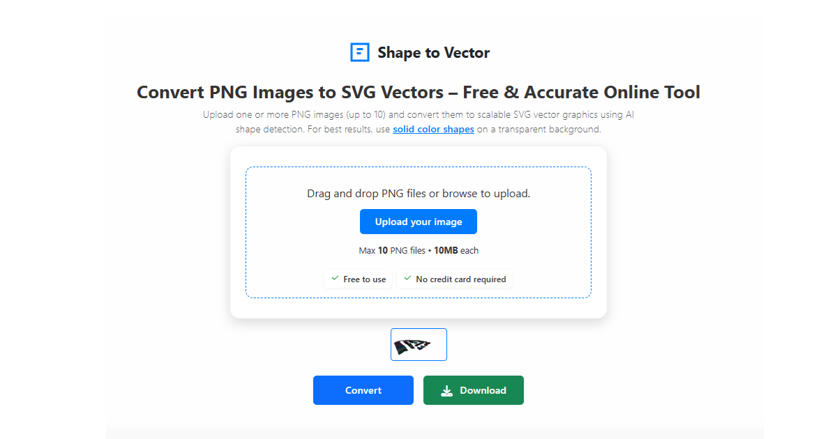 Free PNG to SVG Converter | Shape to Vector - AI Vectorizer